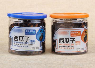 China 650 ml Visible Plastic Easy Open Can Round Tube Packaging for Seeds Dry Fruits for sale