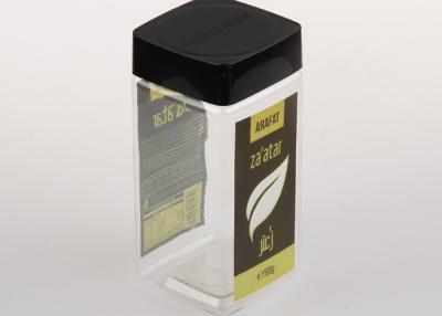 China Clear PET Jars 880ml with Black PP Caps - 70.4mm Diameter Tea Coffee Storage Containers for sale