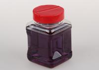 China Spice Square Shape Clear PET Plastic Jars Small Transparent Food Grade Canister for sale