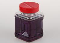 China Flavoring Packaging Clear PET Jars With Hole In Cover International Standard for sale