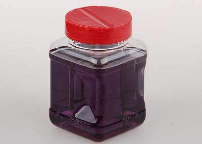 China Flavoring Packaging Clear PET Jars With Hole In Cover International Standard for sale