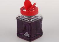 China Spice Square Shape Clear PET Plastic Jars Small Transparent Food Grade Canister for sale