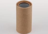 China SGS Cylinder Paper Composite Cans Packaging With Plastic Window In The Cover for sale