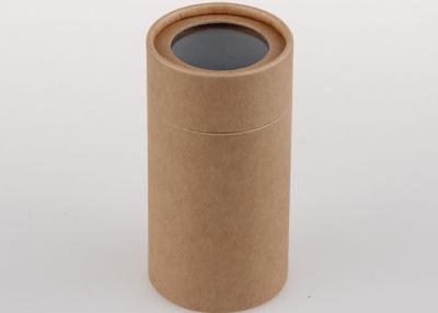 China SGS Cylinder Paper Composite Cans Packaging With Plastic Window In The Cover for sale