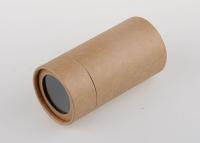 China SGS Cylinder Paper Composite Cans Packaging With Plastic Window In The Cover for sale