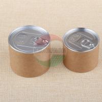 China Customised Size Aluminum Pull Tab Ring Kraft Paper Tube For Nuts Packaging for sale