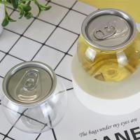 China 200ml Clear PET Plastic Cocktail Bottle Ball Shape Beverage Can 210ml Capacity for sale