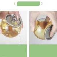 China 200ml Clear PET Plastic Cocktail Bottle Ball Shape Beverage Can 210ml Capacity for sale