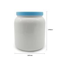 China Food Grade PET Plastic Jar 1000ml 4000ml Protein Powder Container with PP Cap for sale