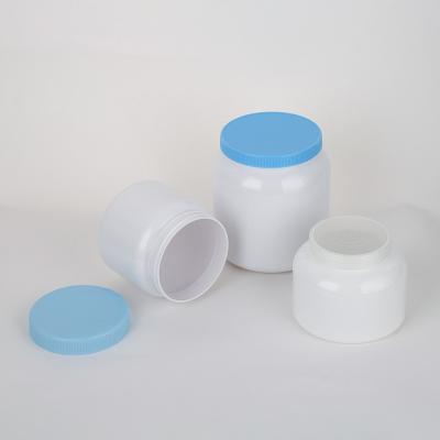China 400g 1000g Plastic Milk Protein Powder PET Container Can with Screw Cover 119mm Caliber for sale