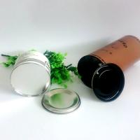 China Loose Tea Cylinder Box Packaging / 83mm Diameter Paper Tube Composite Cans for sale
