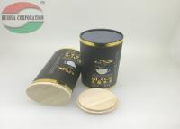 China Customized Tea Packing Paper Cardboard Tube Box Foil Lining with Cork Lid 50mm Diameter for sale