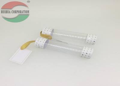 China Custom Clear PVC Paper Tube Packaging with Hand Tag Pantone Color Cylinder 50mm for sale