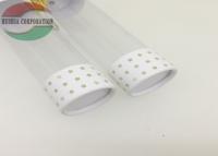 China Custom Clear PVC Paper Tube Packaging with Hand Tag Pantone Color Cylinder 50mm for sale