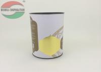 China Anti-rust Movable Metal Lid Kraft Paper Tube Packaging For Coffee for sale
