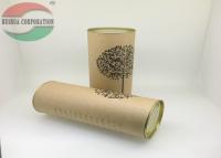 China Custom Kraft Paper Tube Wine Bottle Packaging with Wooden Cork Lid 50mm Diameter for sale