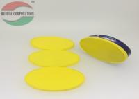 China Non Spill Yellow Oval PP Plastic Lid For Easy Open End Fruit Can for sale