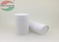 China White Round Paper Box with Cardboard Tube & Paper Lid for Coffee Packaging - 16.8mm to 225mm Diameter Range for sale