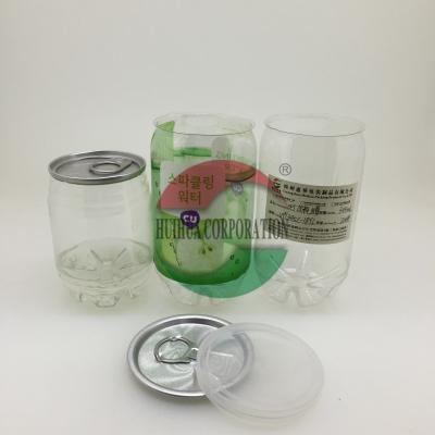 China 350ML PET Easy Open Aluminum Lid Beverage Can for Soda Drinks - 250ML to 500ML Capacity Options for sale