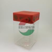 China Wide Mouth Square Transparent PET Bottle 500ml Food Container Oatmeal Can with PP Lid for sale