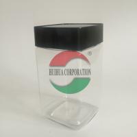 China Wide Mouth Square Transparent PET Bottle 500ml Food Container Oatmeal Can with PP Lid for sale