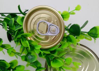 China 73mm Tinplate Easy Open Lid for Food Cans - 0.21-0.23mm Thickness Gold Color Full Open Design for sale