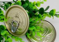 China 73mm Tinplate Easy Open Lid for Food Cans - 0.21-0.23mm Thickness Gold Color Full Open Design for sale