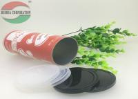 China Custom Printing Food Powder Paper Tube Packing with Aluminum Pull Tab Lid 49-153mm for sale