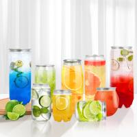 China Transparent PET Plastic Cylinder Food Grade Can Jar 40C with Aluminum Easy Open Lid for sale