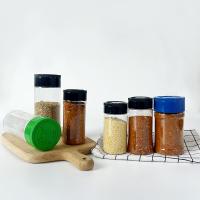 China Transparent PET Plastic Kitchen Powder Spice Seasoning Shaker Container Jar for sale