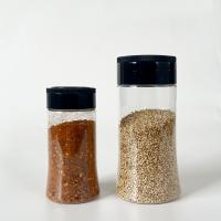 China Transparent PET Plastic Kitchen Powder Spice Seasoning Shaker Container Jar for sale