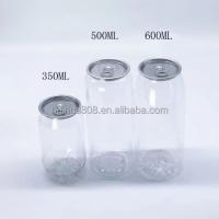 China Food Grade Clear Plastic Juice Jars Plastic Soda Can for sale