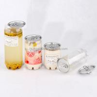 China Food Grade Clear Plastic Juice Jars Plastic Soda Can for sale