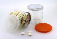 China Custom PET Plastic Can with Easy Open Aluminum Lid 300ml to 550ml for Food Packaging for sale