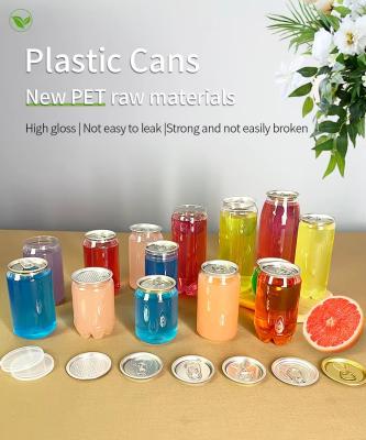 China Wholesale 250ml 350ml 500ml PET Plastic Bottles for Beverages with Aluminum End for sale