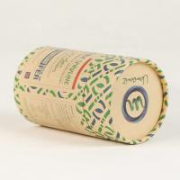 China Biodegradable Cylinder Food Grade Paper Tube Can Packaging with Metal Cover 100mm Diameter for sale