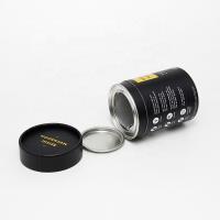 China Biodegradable Foil Inner Paper Tube Can Packaging With Metal Cover for sale