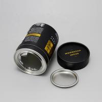 China Biodegradable Foil Inner Paper Tube Can Packaging With Metal Cover for sale