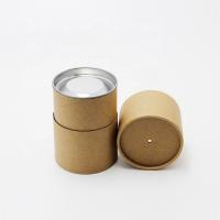 China OEM Custom Biodegradable Foil Inner Paper Tube Can with Metal Cover 100mm Diameter for sale