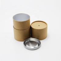 China OEM Custom Biodegradable Foil Inner Paper Tube Can with Metal Cover 100mm Diameter for sale