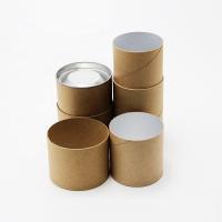 China OEM Custom Biodegradable Foil Inner Paper Tube Can with Metal Cover 100mm Diameter for sale