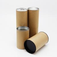 China OEM Custom Biodegradable Foil Inner Paper Tube Can with Metal Cover 100mm Diameter for sale