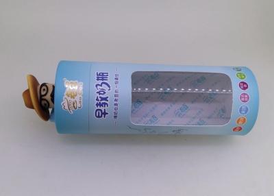 China 83mm Diameter Paper Cans with Clear PVC Window for Feeding Bottle Custom Printed Packaging for sale