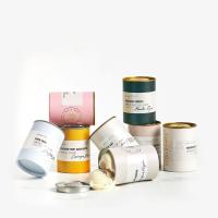 China Food Grade Aluminum Foil Ice Cream Cylinder Paper Can 500ml with Metal Lids for sale