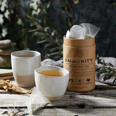 China Biodegradable Tea Bag Cylinder Packaging Round Cardboard Cans Recycled Paper Tube 16mm-150mm for sale
