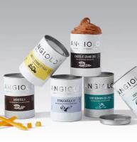 China Eco Friendly Food Grade Reusable Ice Cream Paper Tube Container 500ml 109ml with Metal Lid for sale