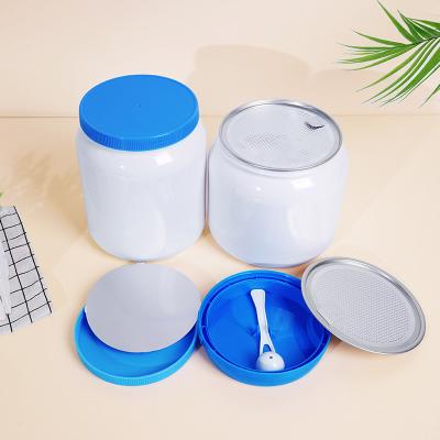 China Food Grade Plastic Jar 1000ml 2000ml 2300ml Easy Open Flip Top Protein Powder Container for sale