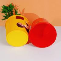 China 1L Food Grade Plastic Bucket with Handle In Mold Labeling for Ice Cream Biscuit Chocolate for sale