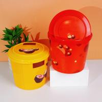 China 1L Food Grade Plastic Bucket with Handle In Mold Labeling for Ice Cream Biscuit Chocolate for sale