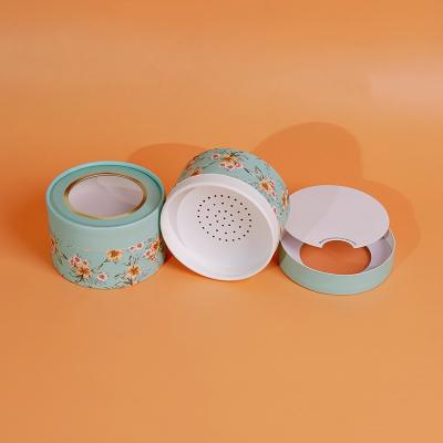 China Custom Cardboard Loose Powder Paper Tube Box with Sifter Lid 5000pcs MOQ for sale